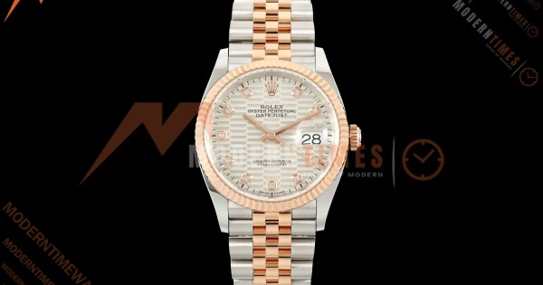 Rolex - Datejust 126231 36mm Jub Flt 904L RG/SS F-Silv/Dia ARF SH3235 ...