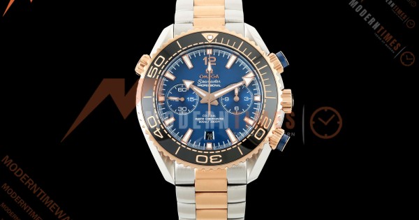 Omega - Seamaster Planet Ocean 600m Chrono 45.5mm RG/SS Blue Dial VRF ...