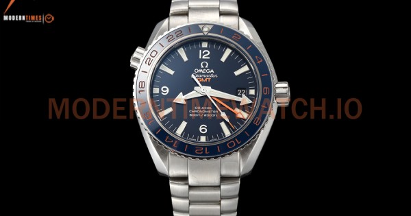 Omega - Seamaster Planet Ocean 600m 43.5mm GMT SS/SS Blue VSF A8605 ...